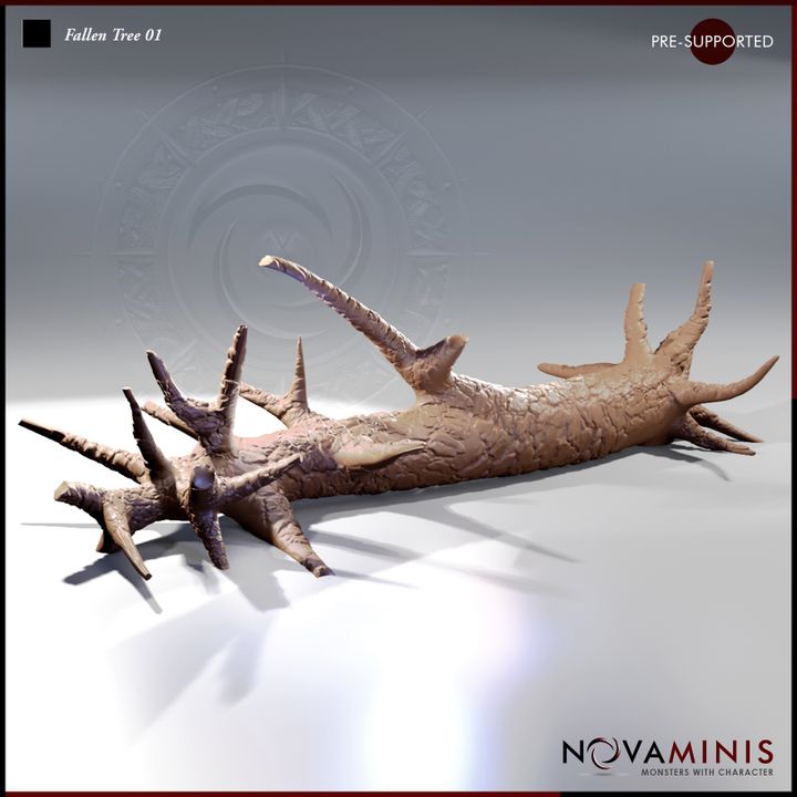 3D Printable Fallen Tree 01 by NOVAMINIS